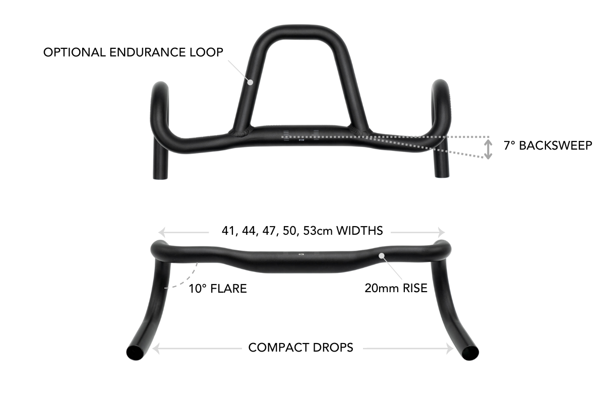 Kitchen Sink Low-Flare Gravel Bike Handlebar | Road Style Drop Bar ...